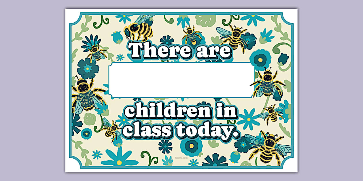 Bee-Themed Self-Registration Display Poster (Teacher-Made)