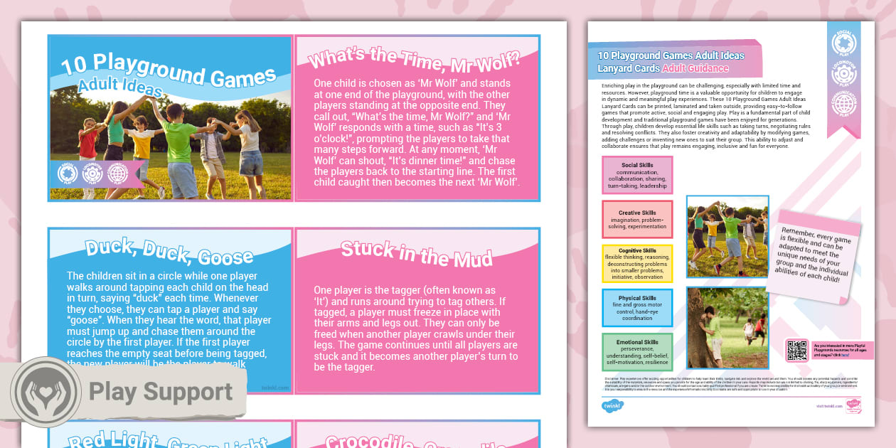 Playful Playgrounds - 10 Playground Games Adult Ideas Cards