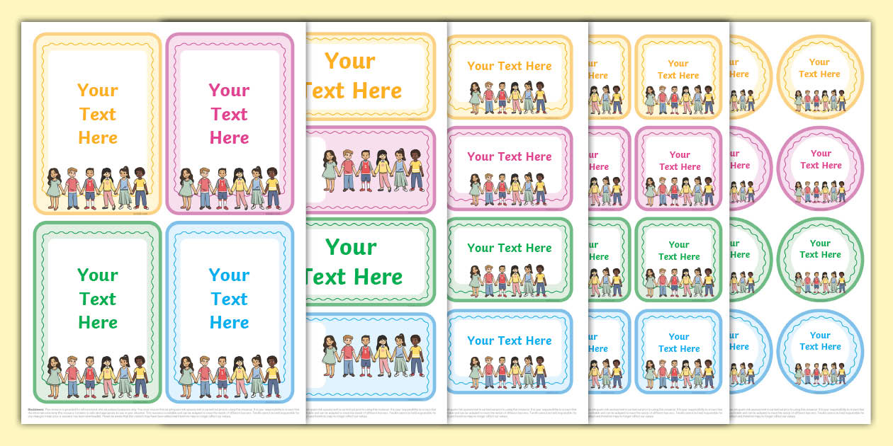 Colourful Labels for Early Childhood Displays (teacher made)