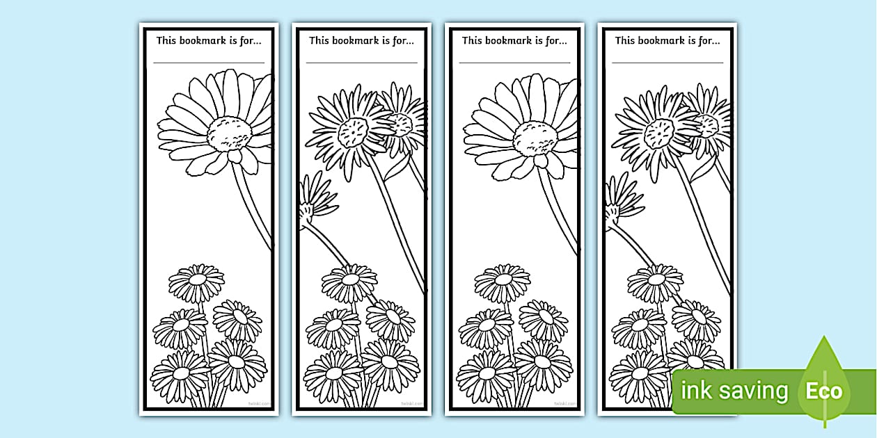 Daisy Bookmarks to Colour and Use | Twinkl Bookmarks