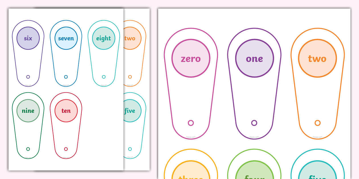 * NEW * Number Names Fan (teacher made) - Twinkl