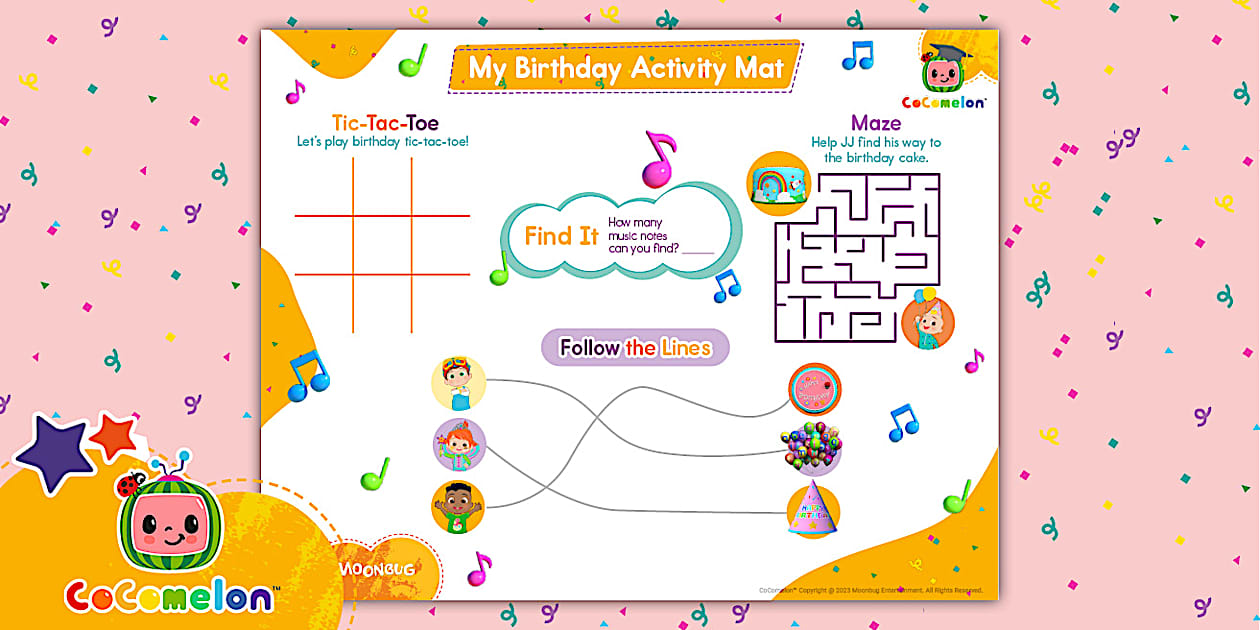 FREE! - CoComelon Activity Mat | Printables | Twinkl USA