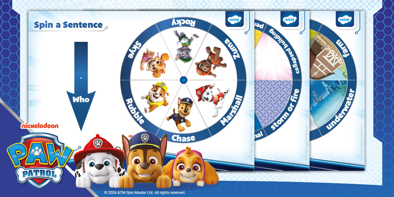 PAW Patrol Sentence Building Activity | Twinkl
