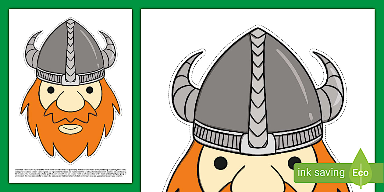 😊 Viking Emoji Cut-Out (Teacher-Made) - Twinkl