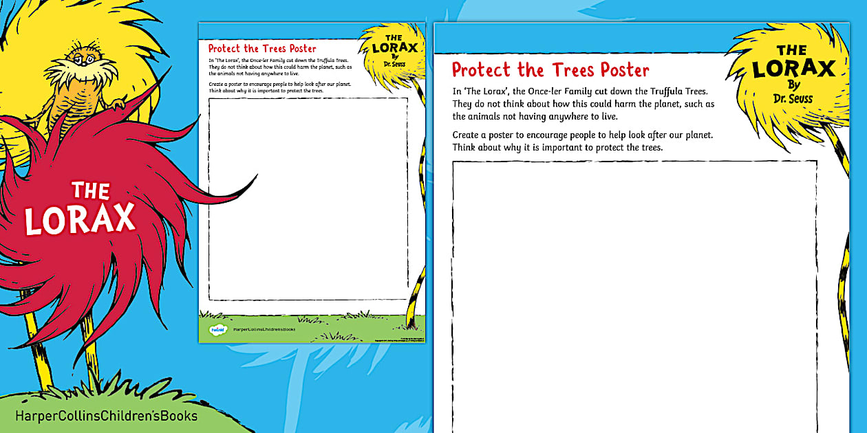 FREE! - The Lorax: Protect the Trees Poster Activity