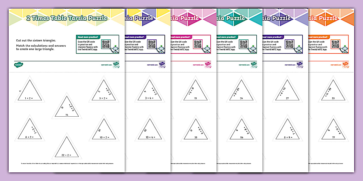 👉 Times Table Tarsia Puzzles Pack | Twinkl | Maths | KS2