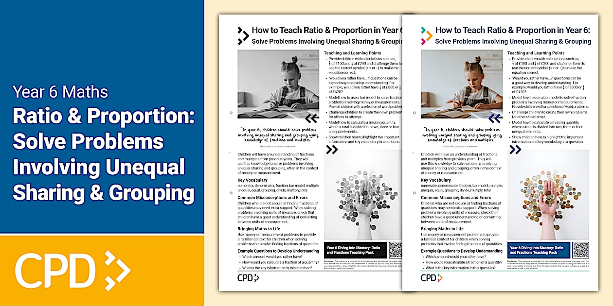 How to Teach Ratio and Proportion in Year 6: Solve Problems Involving ...