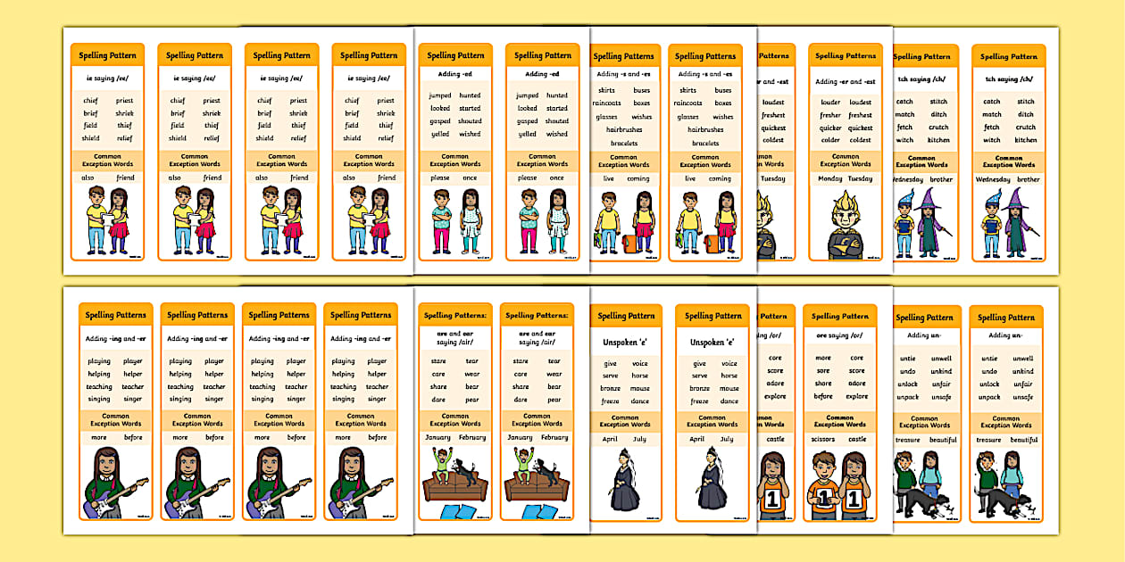 Level 5 Spelling Bookmarks Weeks 1-10 - KS1 - Primary