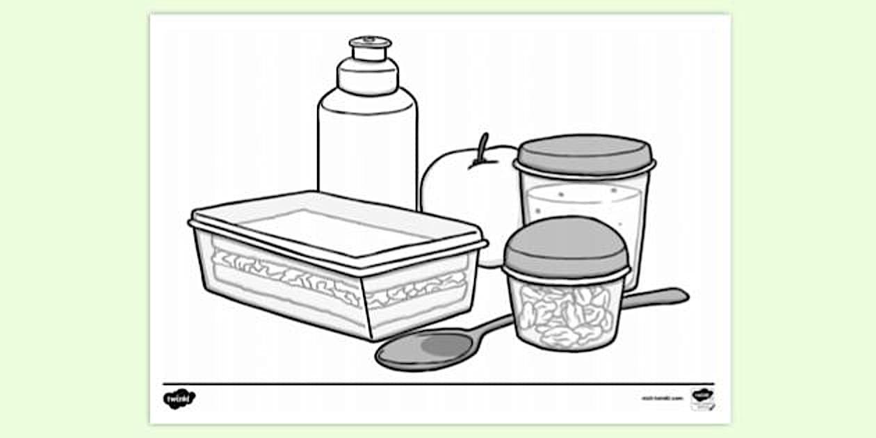 Waste Free Lunch Colouring Sheet | Colouring Sheets - Twinkl