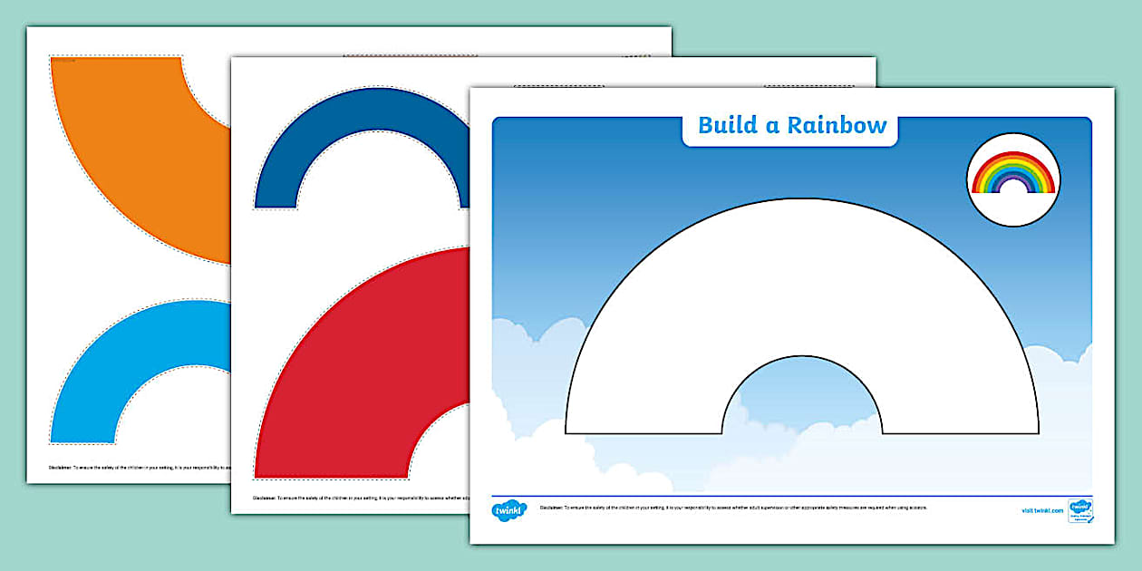 Build a Rainbow Cutting Skills Activity | Twinkl - Twinkl