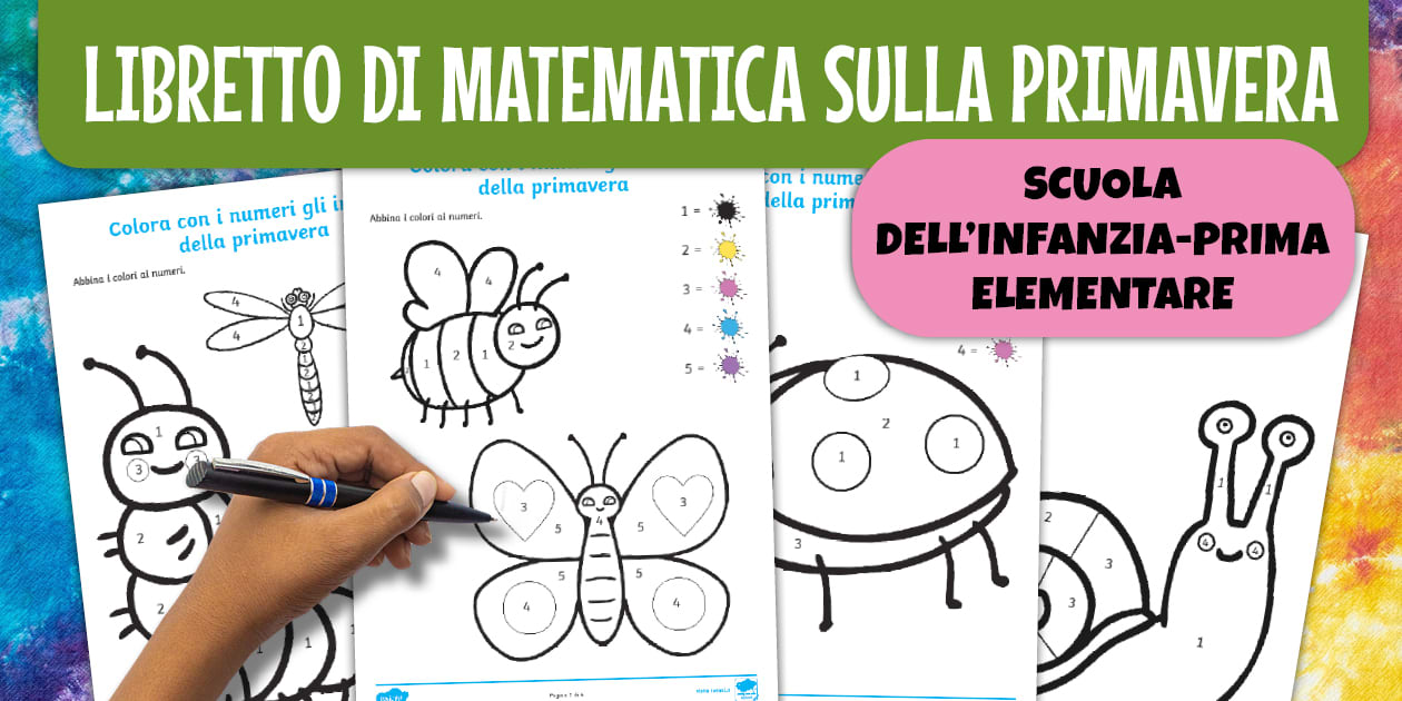 Libretto di matematica sulla primavera (scuola dell'infanzia-prima ...