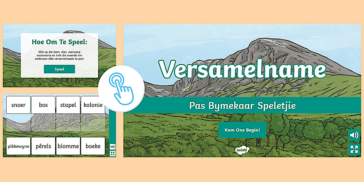 Pas Bymekaar Interaktiewe Speletjie - Versamelname - Twinkl