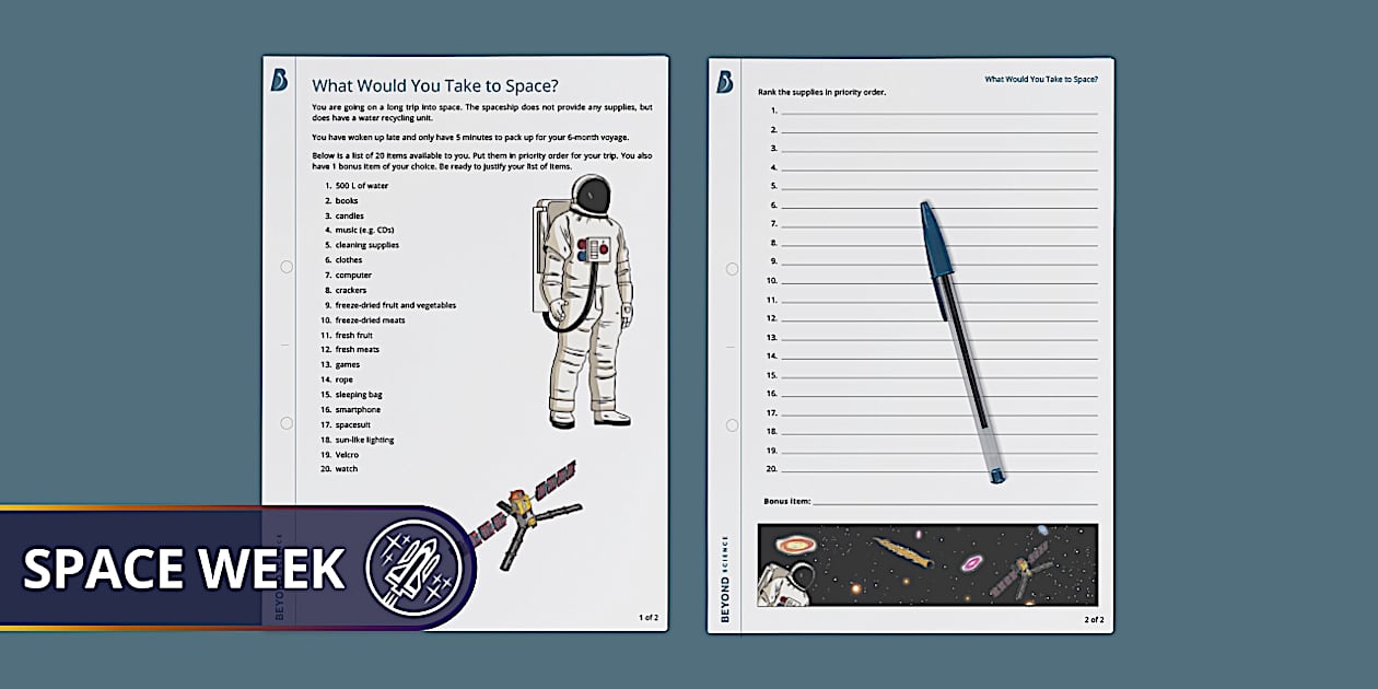 What Would You Take to Space? | Space Week | Beyond Science