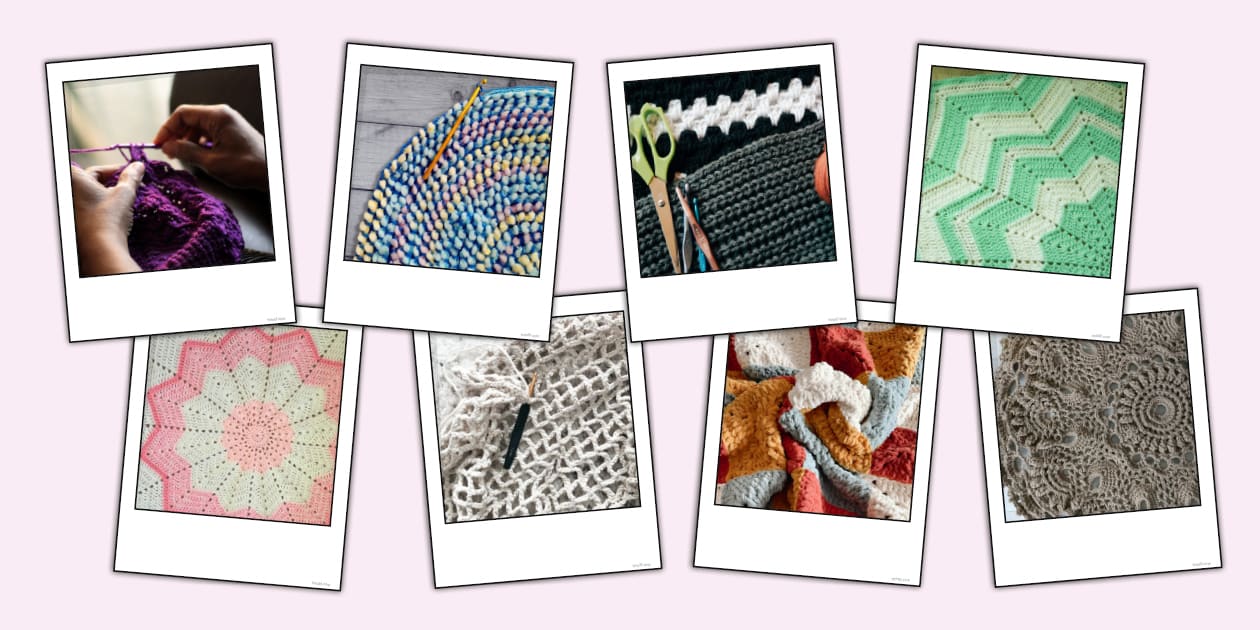 Crochet Instant Photo Style Display Images (Teacher-Made)