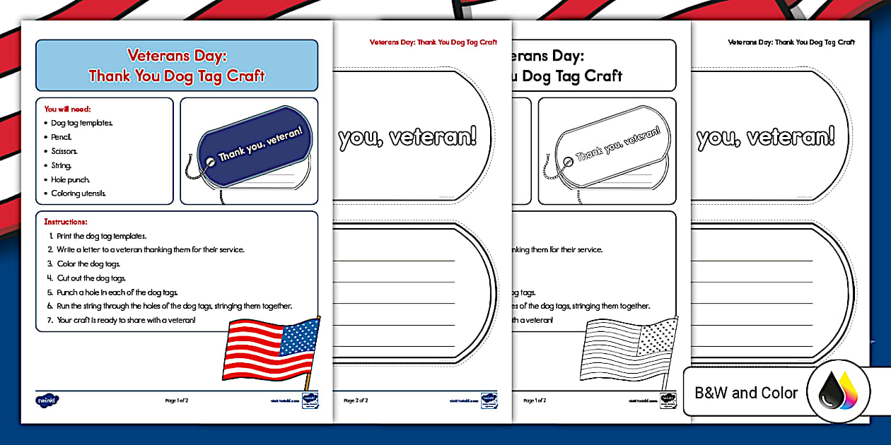 Veterans Day Thank You Letter Template | Twinkl USA - Twinkl