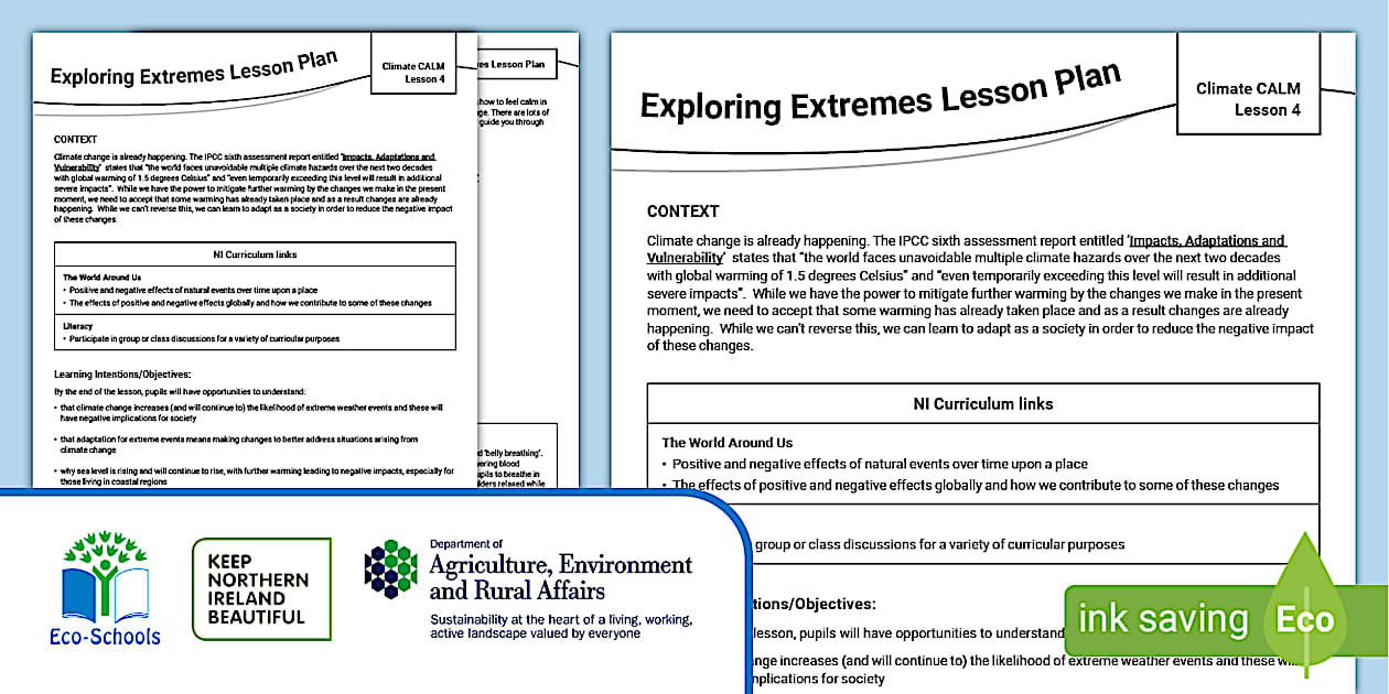 FREE! - Climate CALM Lesson 4, Exploring Extremes Lesson Plan