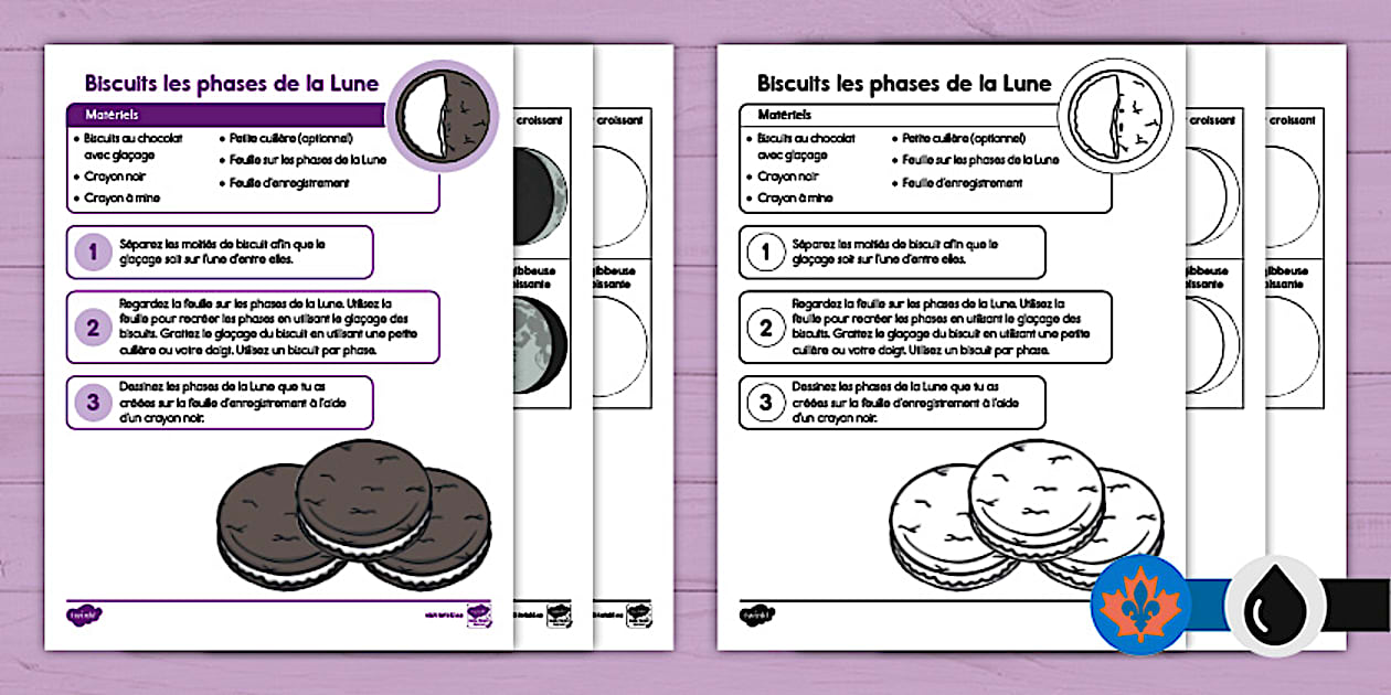 Phases of the Moon Cookies - French (Teacher-Made) - Twinkl