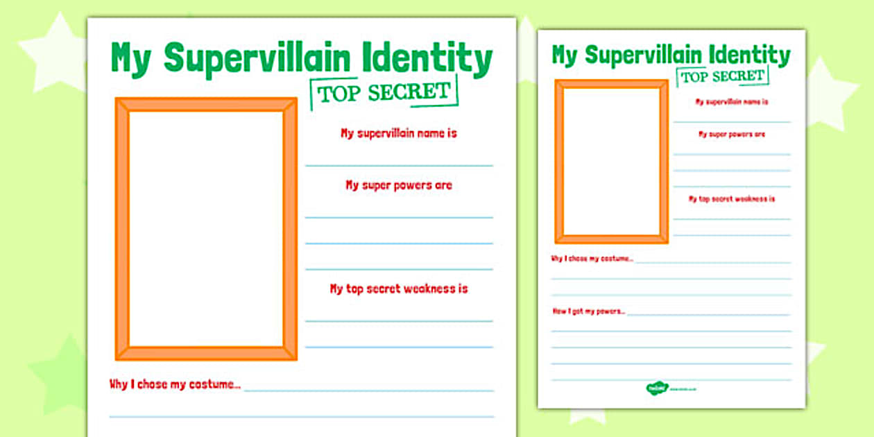 Fictional Villain Writing Frame (teacher made) - Twinkl