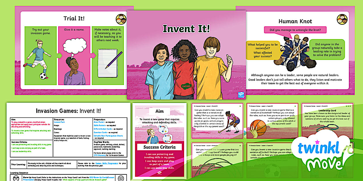 Year 6 Invasion Games Lesson 5 - Invent It! - Twinkl