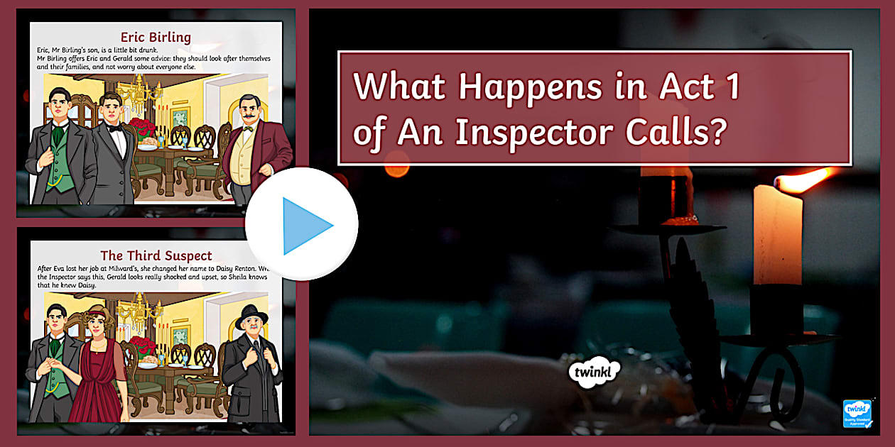 GCSE An Inspector Calls: Act 1 Overview PowerPoint - Twinkl