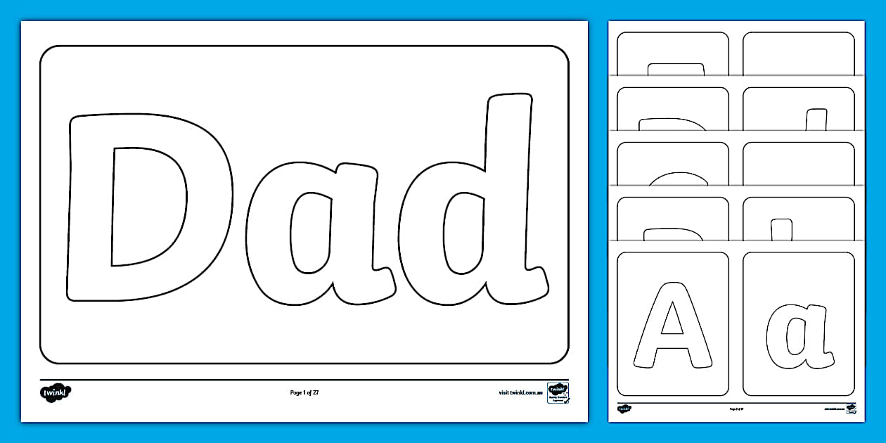 Father's Day - Dad Lettering Activity (teacher made)