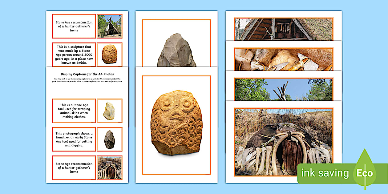 The Stone Age Display Photo Pack (teacher made) - Twinkl