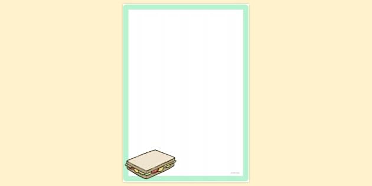 Simple Blank Sandwich Page Border | Page Borders | Twinkl