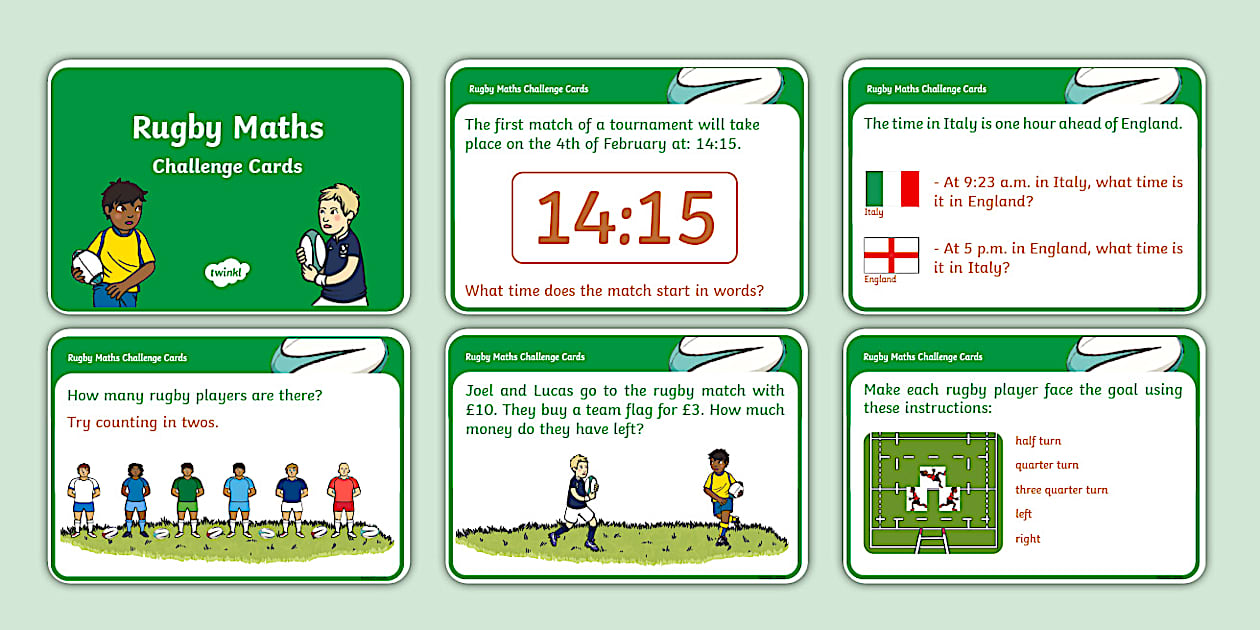 Rugby Challenge Cards (teacher made) - Twinkl
