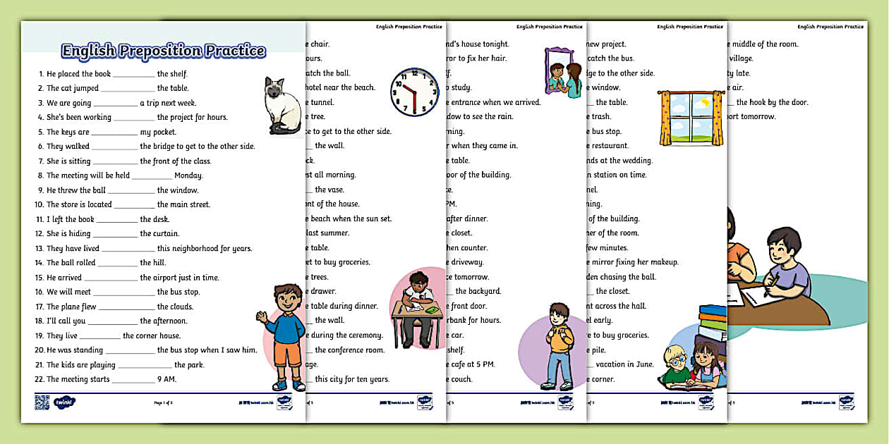 English Preposition (Hecho por educadores) - Twinkl
