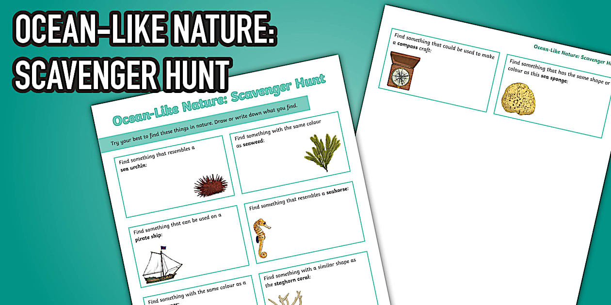 Ocean-Like Nature Scavenger Hunt