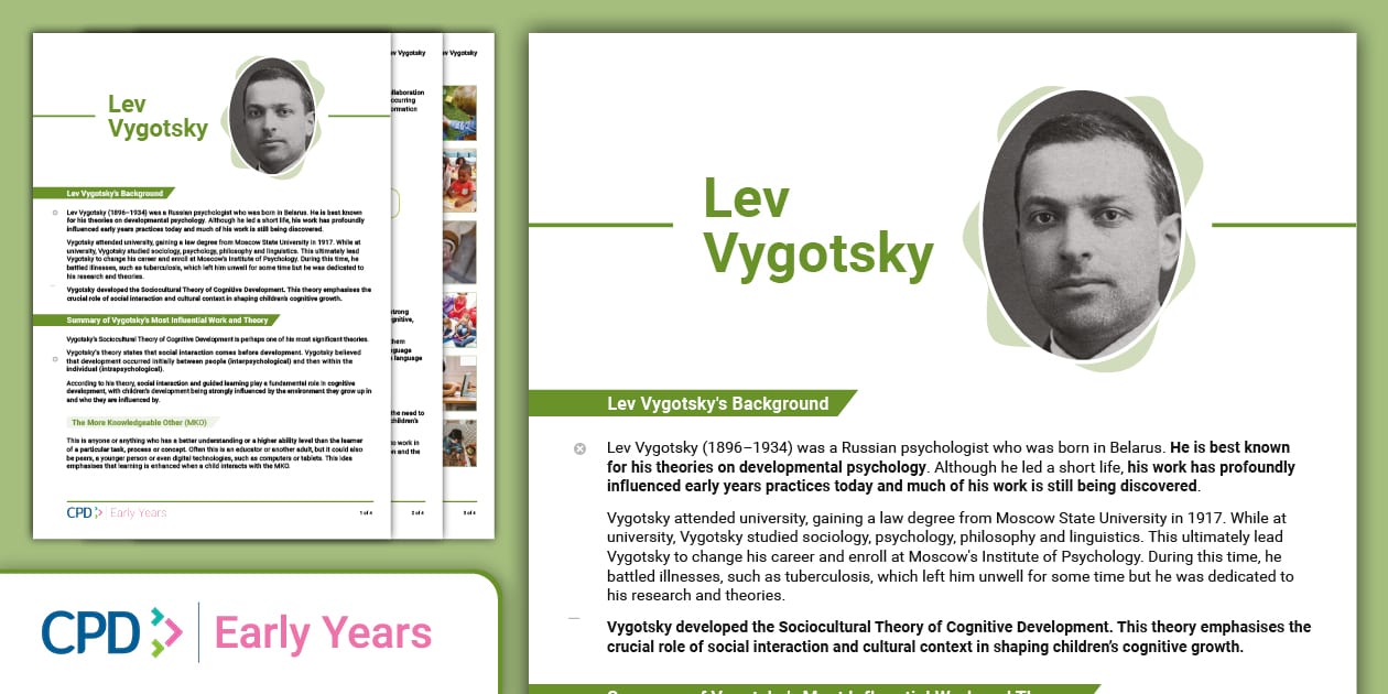 Lev Vygotsky | Handout | CPD (Teacher-Made) - Twinkl