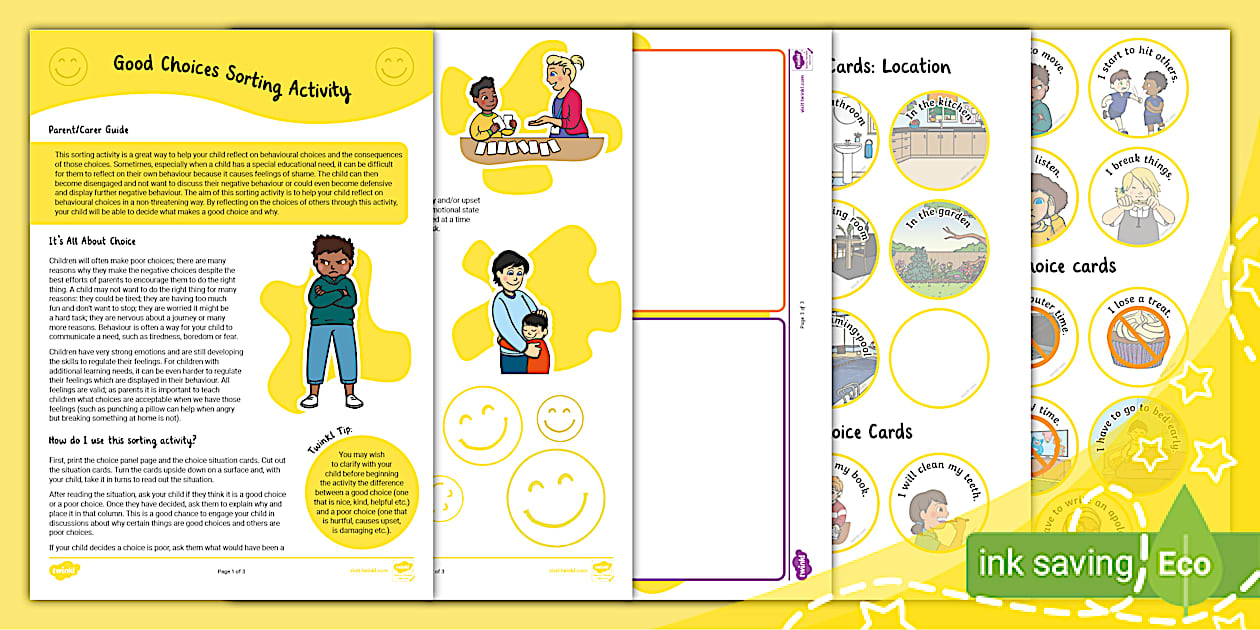 Good Choices Sorting Activity (teacher made) - Twinkl