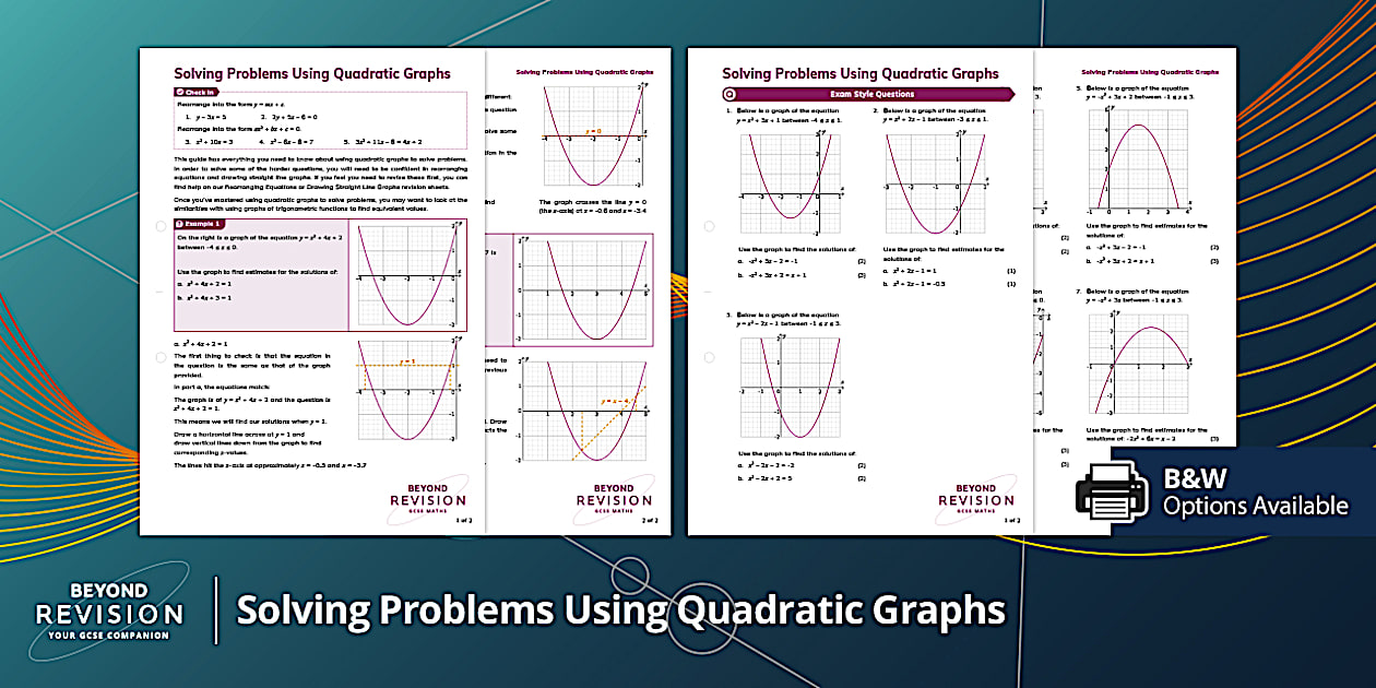 👉 Solving Problems Using Quadratic Graphs | Beyond Revision