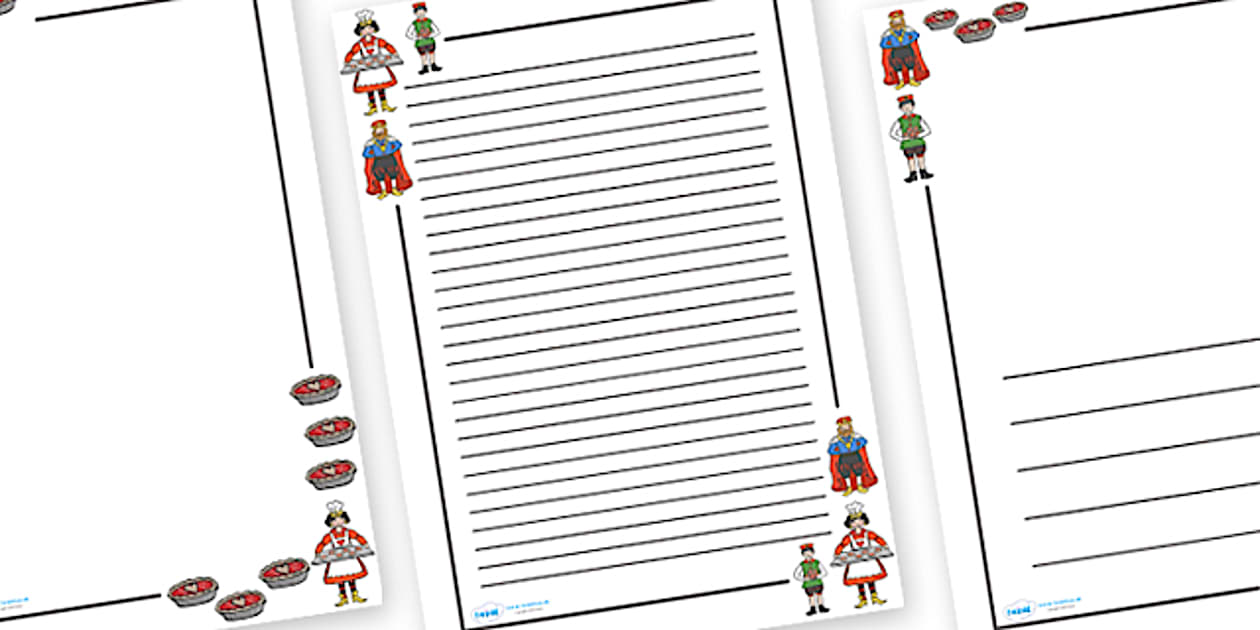Editable The Queen of Hearts Page Borders (teacher made)