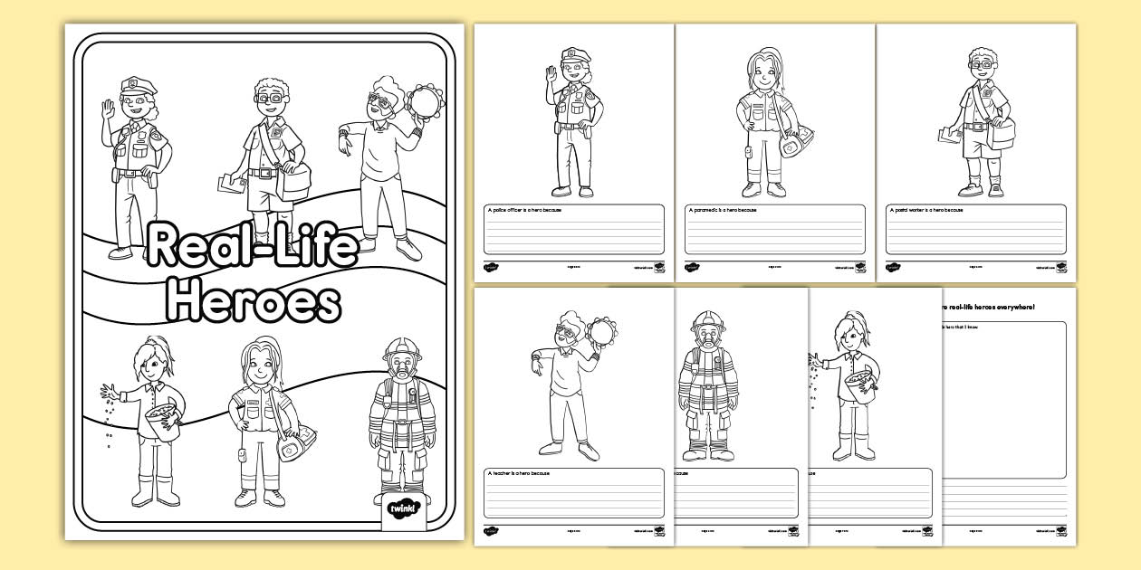Real-Life Heroes Activity Booklet for K-2nd Grade - Twinkl