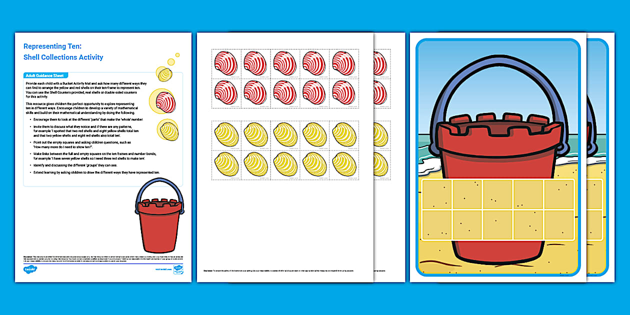 Representing Ten: Shell Collections Activity | Twinkl