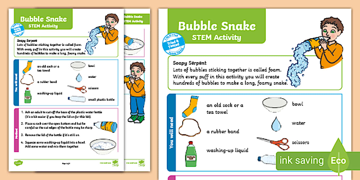 Bubble Snake STEM Activity (Teacher-Made) - Twinkl