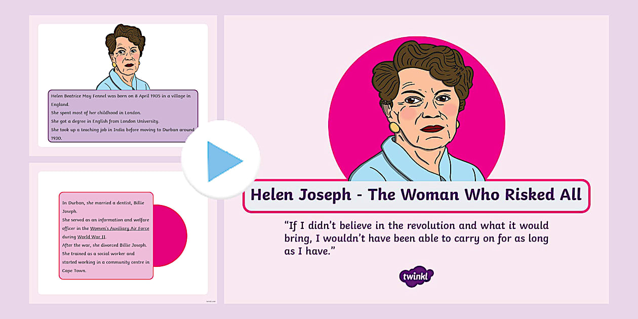 Helen Joseph Biography - Twinkl South Africa - Twinkl