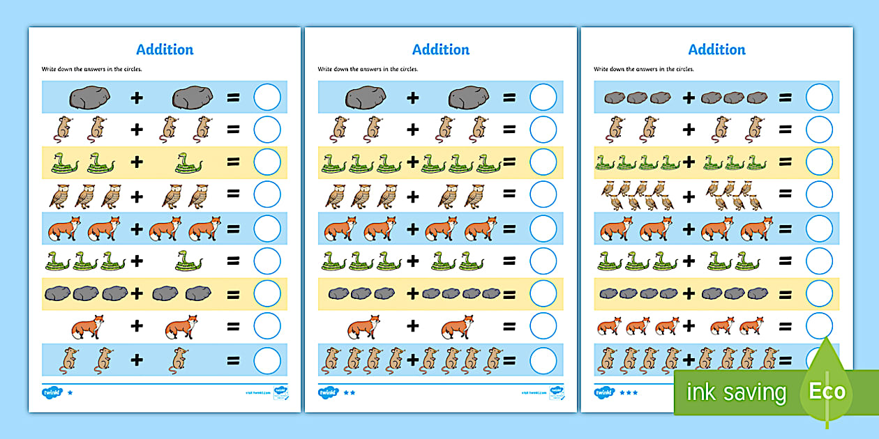 Editable Woodland Creature Addition Sheet (teacher made)