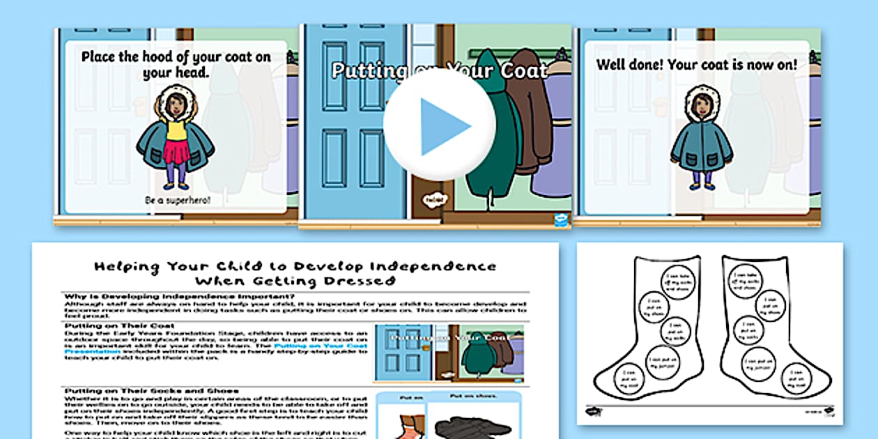 PSED Getting Dressed Home Learning Pack 3-5 - Twinkl