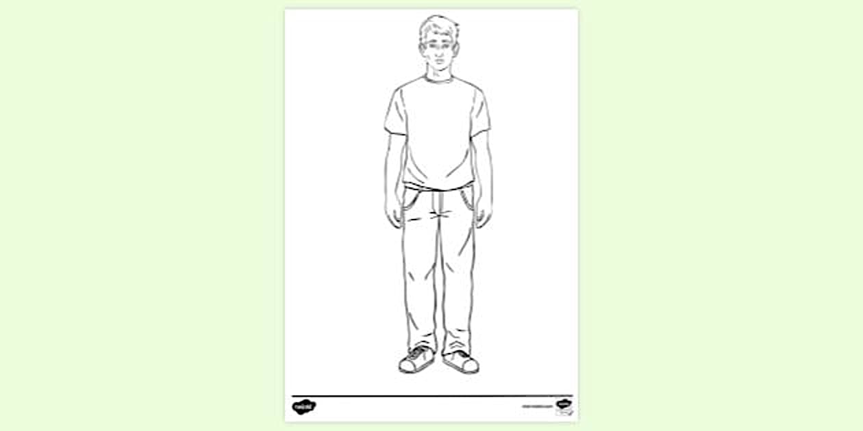 Adulthood Man Colouring Sheet (teacher made) - Twinkl