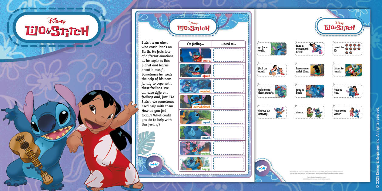Lilo & Stitch: Self-Regulation Chart