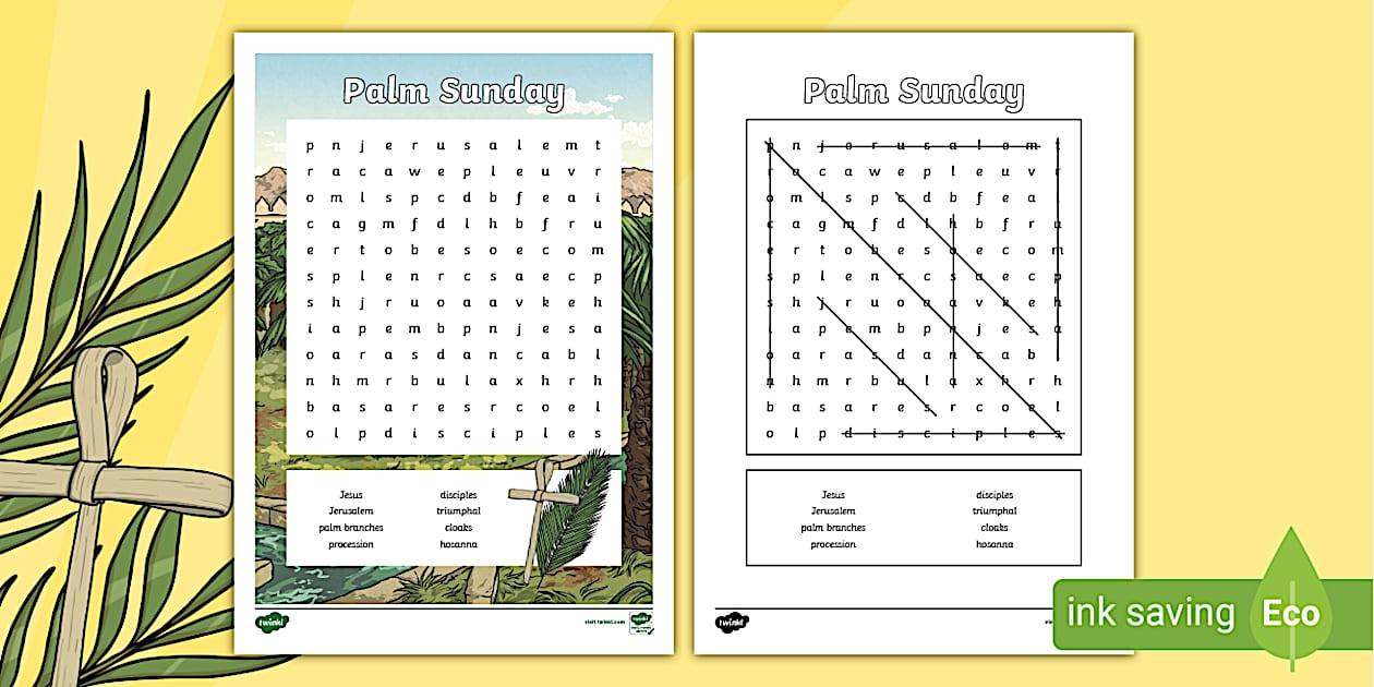 Palm Sunday Word Search | Easter Resources | Year 3-6