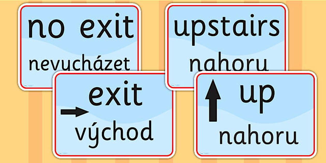Directions and Safety Signs EAL Czech Version (teacher made)