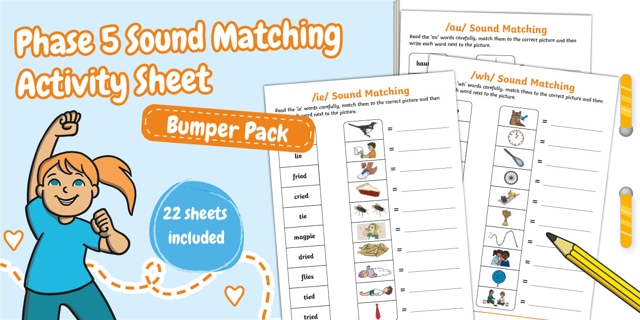 Phase 5 Sound Matching Activity Sheet Bumper Pack
