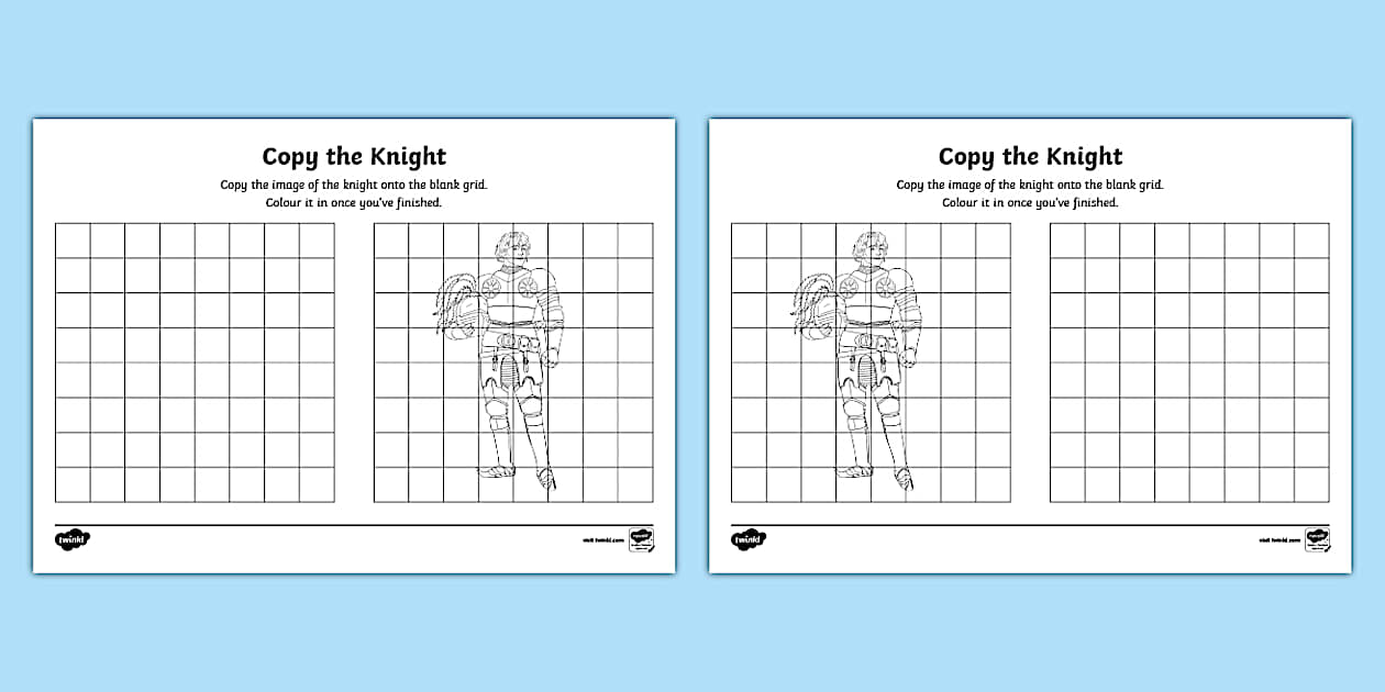 Copy the Knight Worksheet (teacher made) - Twinkl