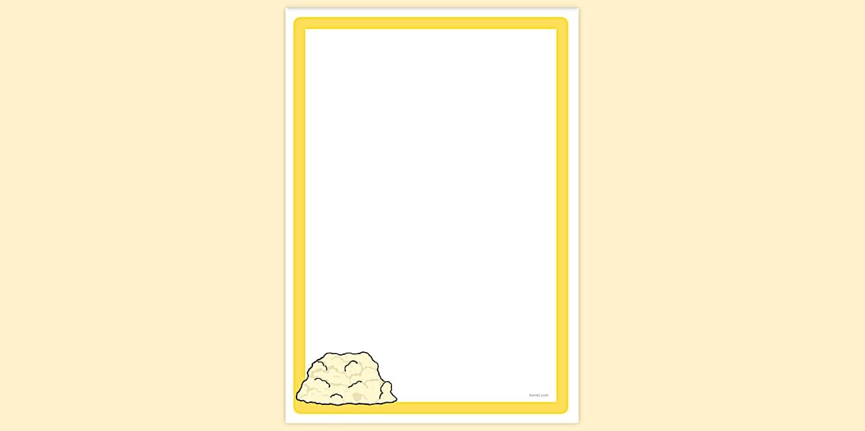 Simple Blank Mashed Potato Page Border | Twinkl - Twinkl