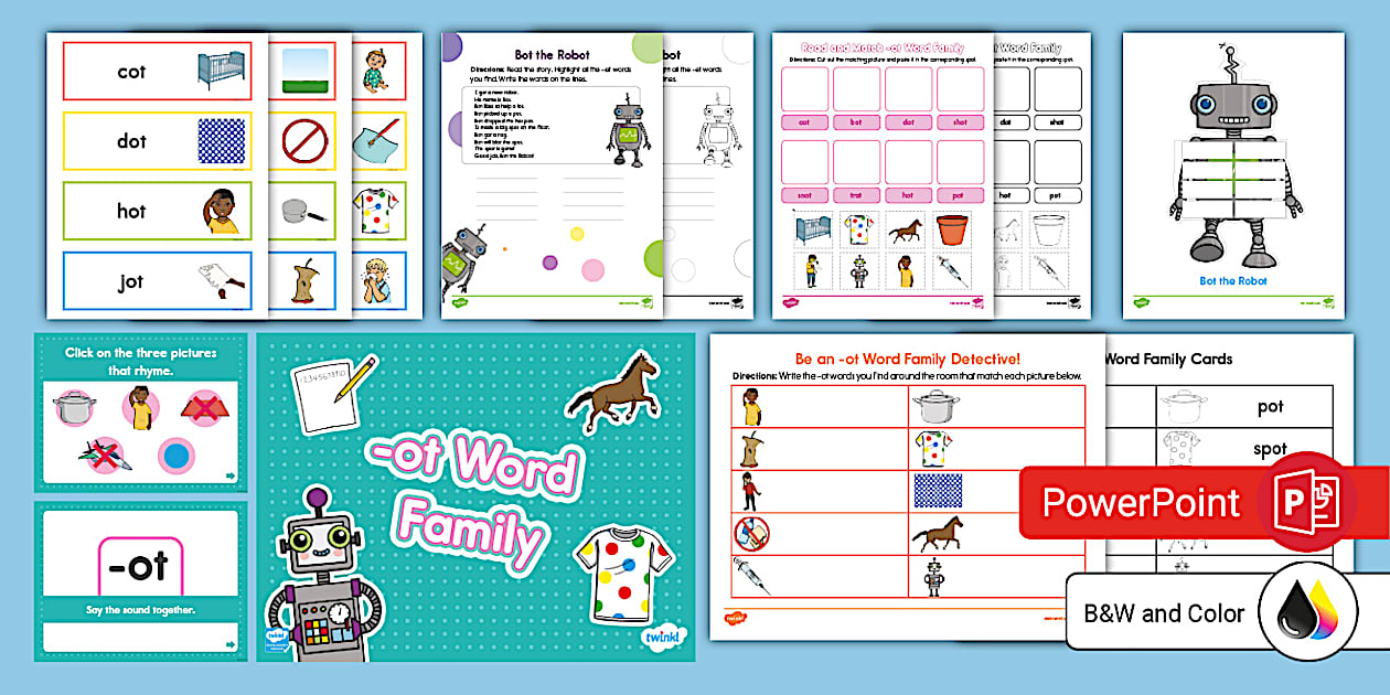 -ot Word Family Resource Pack (teacher made) - Twinkl