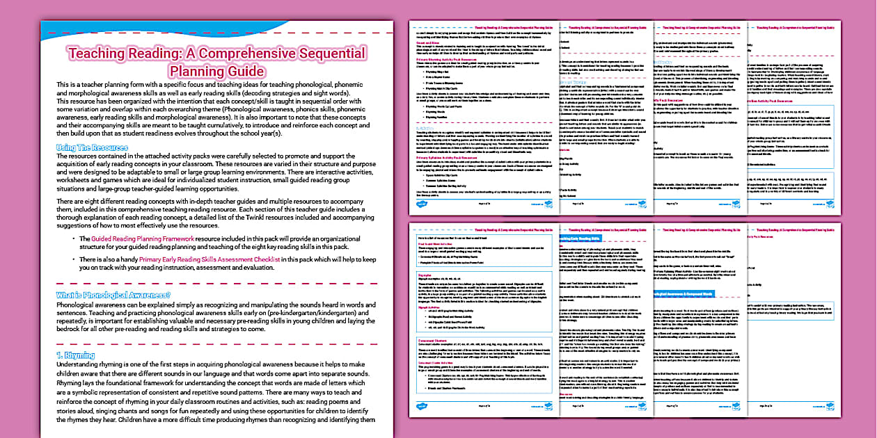 Early Reading Skills Resource Pack | ELA Resources