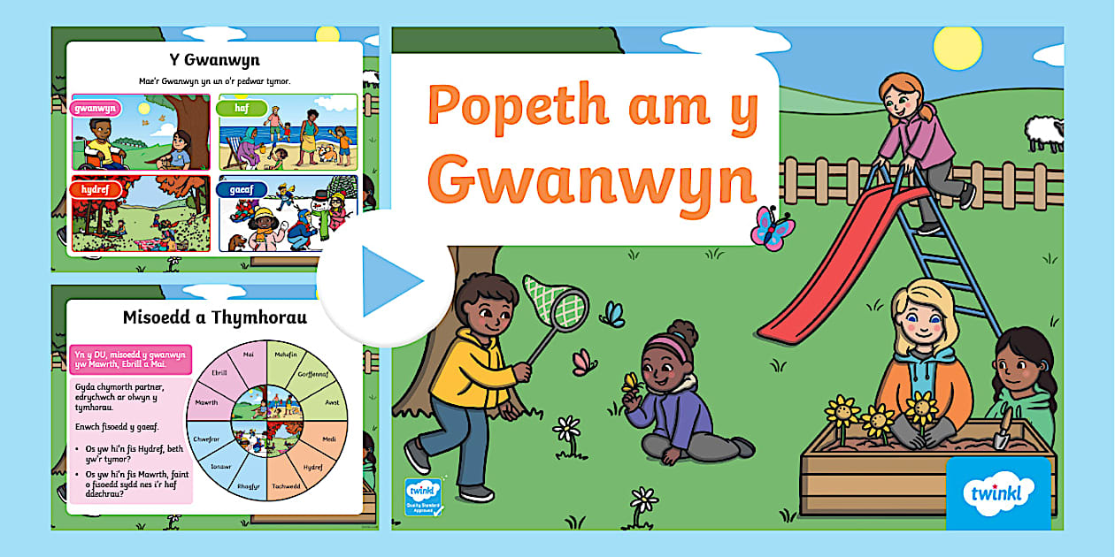 Pŵerbwynt Popeth am Y Gwanwyn (Teacher-Made) - Twinkl